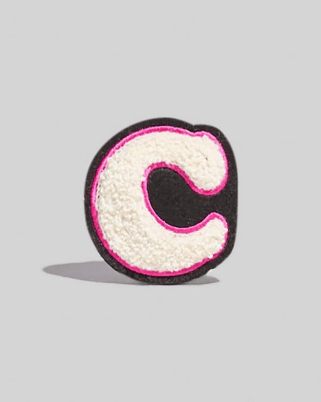 C Off White Chenille Varsity Letter Patch - Large | American Deadstock